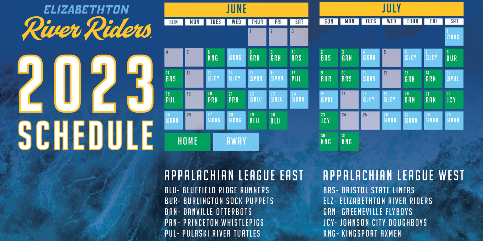 Elizabethton River Riders unveil 2023 season schedule | MiLB.com