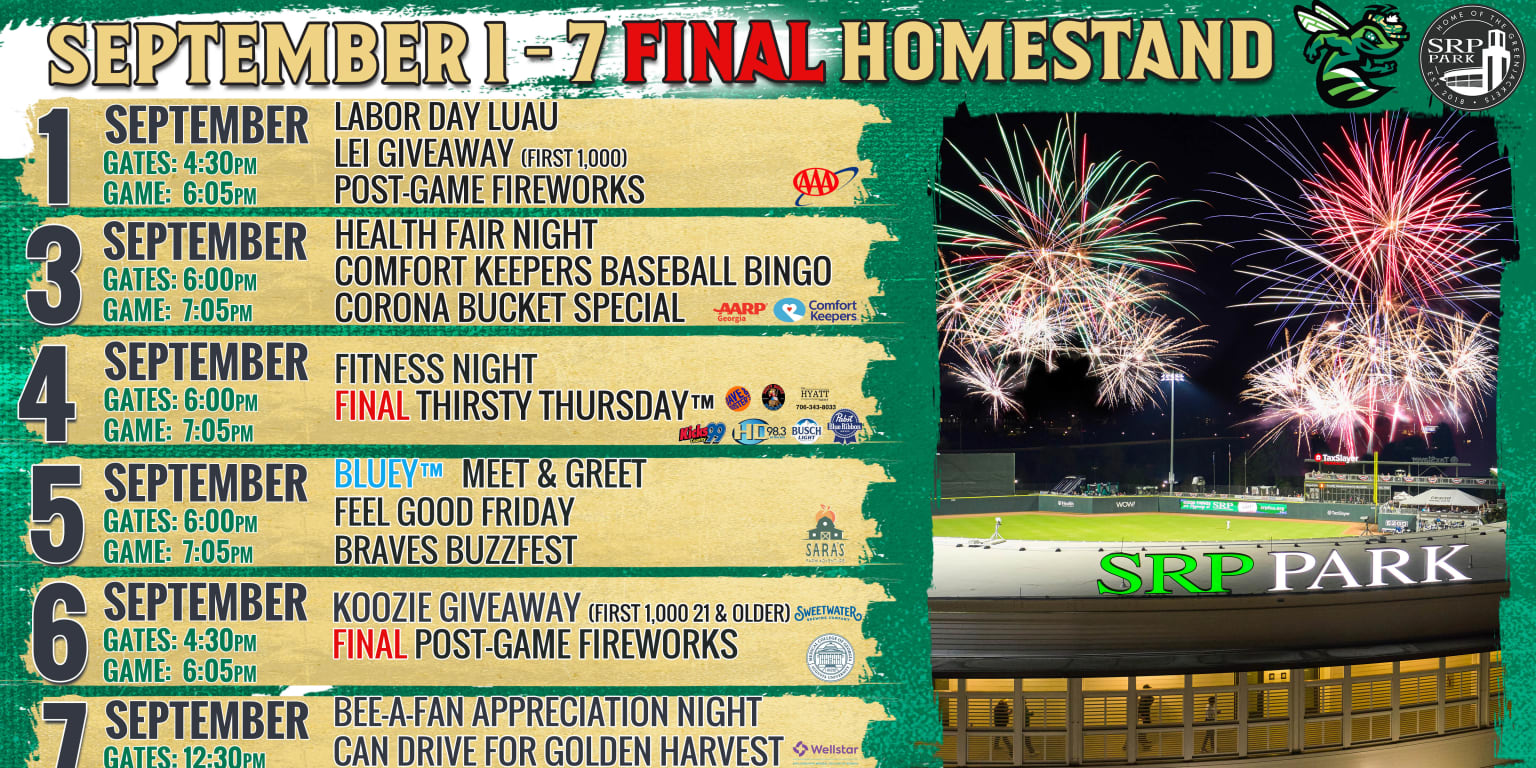 GreenJackets Homestand Preview 9/1-7 | GreenJackets