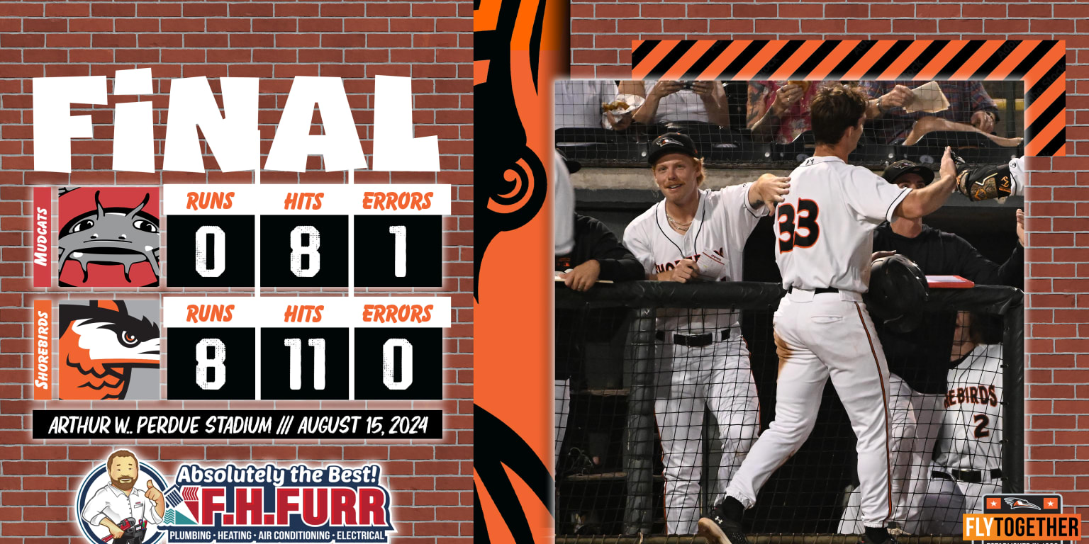 Shorebirds Shutout Mudcats for First Win of the Series | MiLB.com