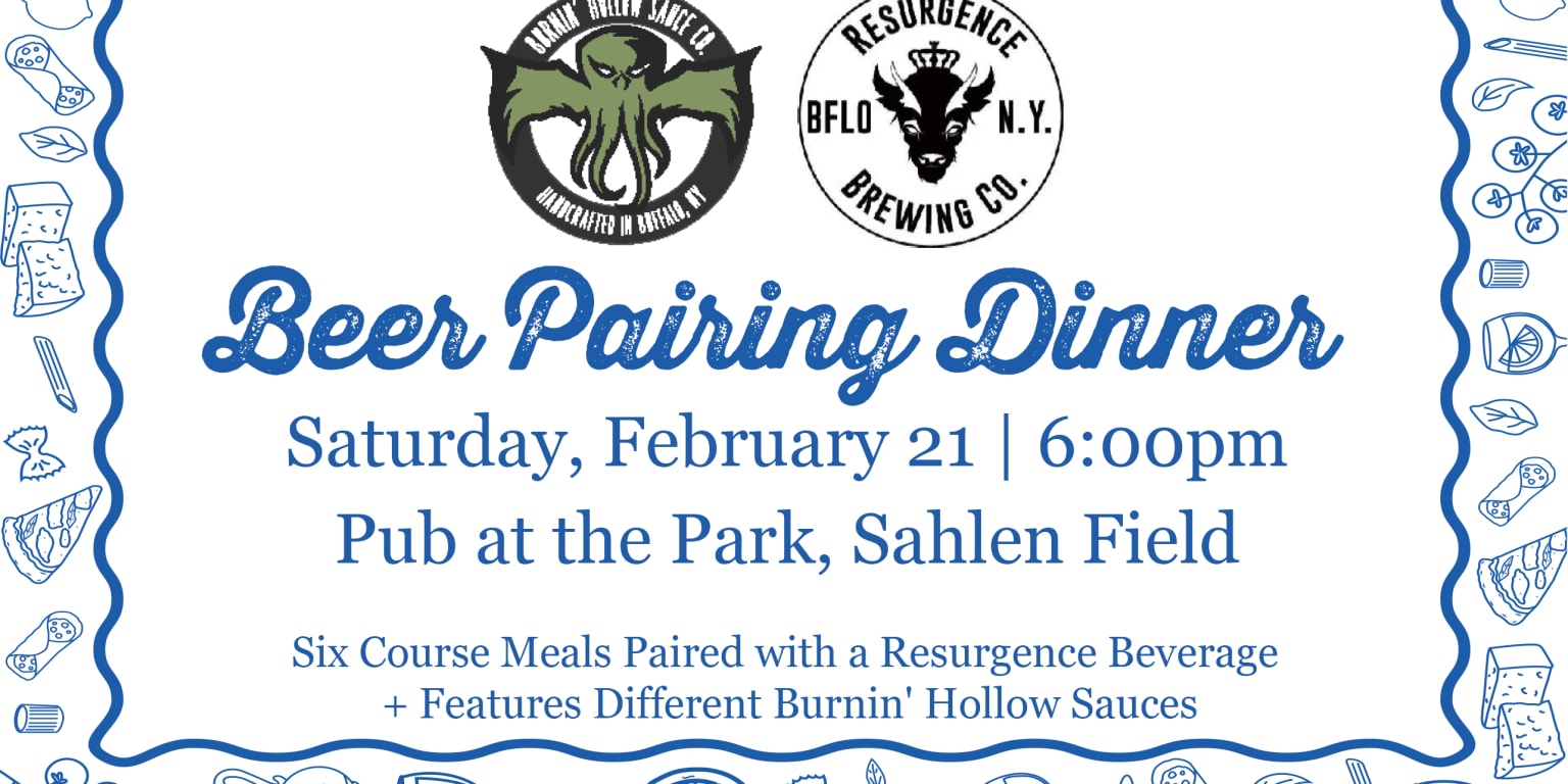 Buffalo Bisons Pub at the Park Beer Pairing Dinner Resurgence Brewing ...
