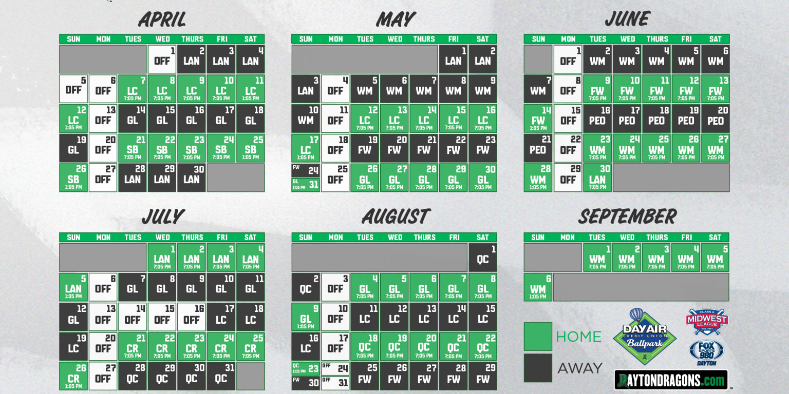 Dragons Announce Game Schedule for 2026 Season | Dragons
