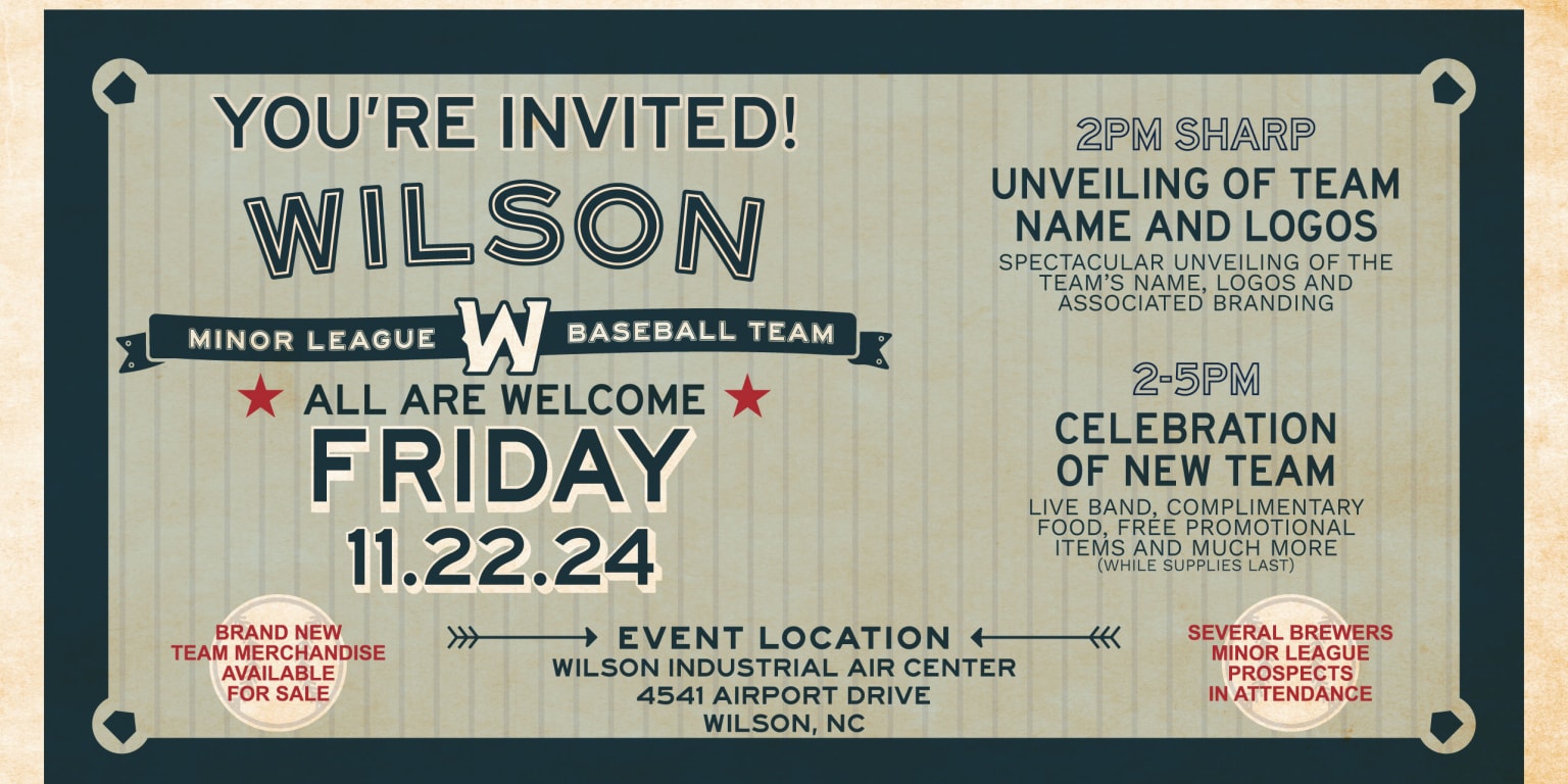 Wilson Minor League Baseball To Unveil Team Name And Branding At Public ...