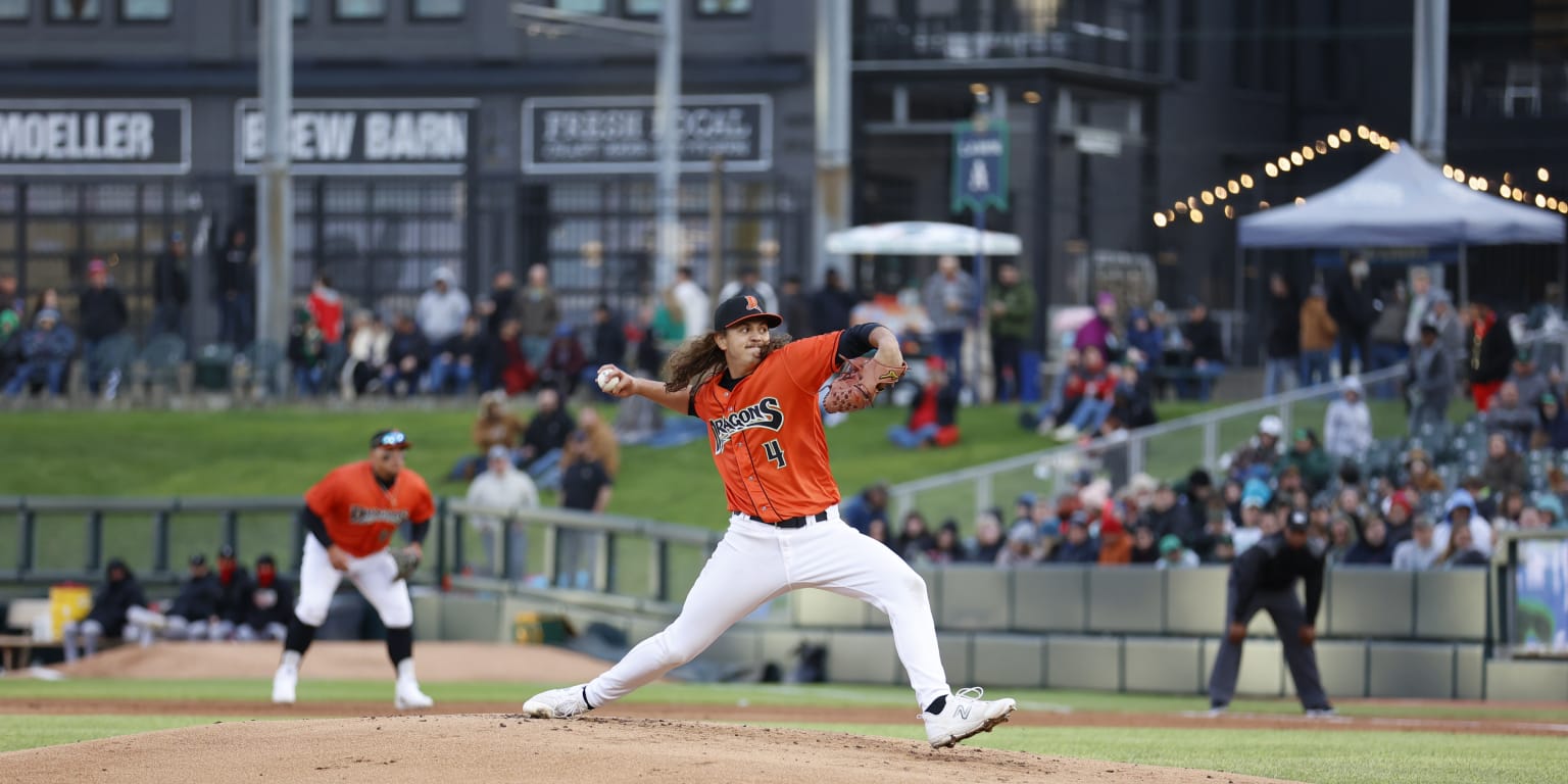 Dragons Rhett Lowder Wins MWL Pitcher of the Week Award | MiLB.com