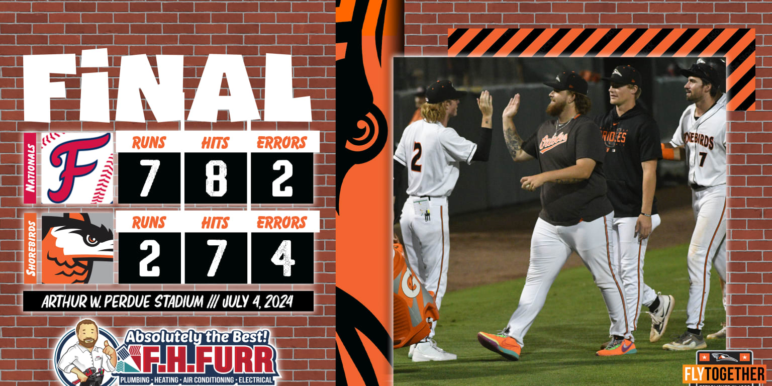 Fred Nats Defeat Shorebirds on Independence Day | MiLB.com