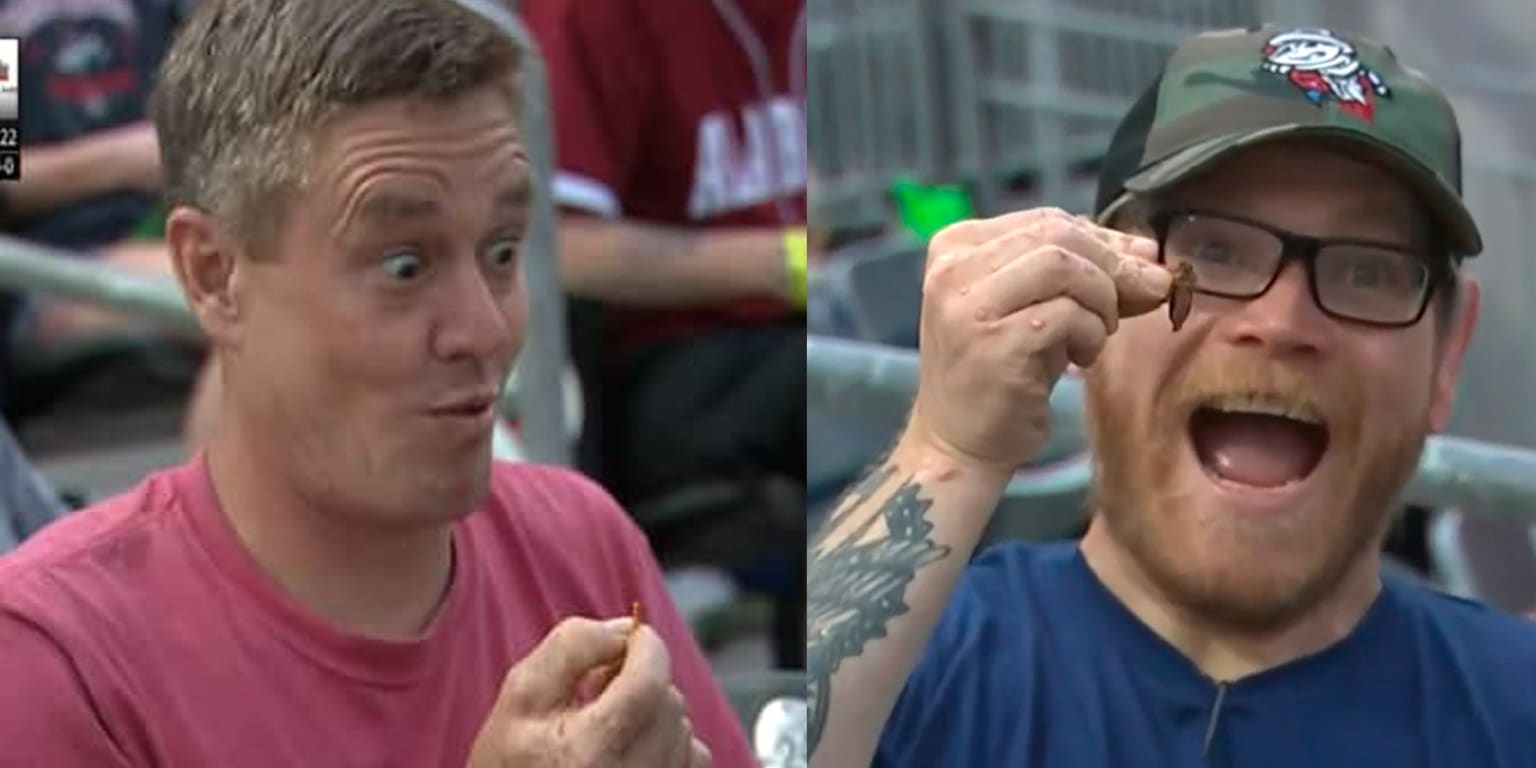 Fans eat cicadas during Rocket City Trash Pandas game | MiLB.com