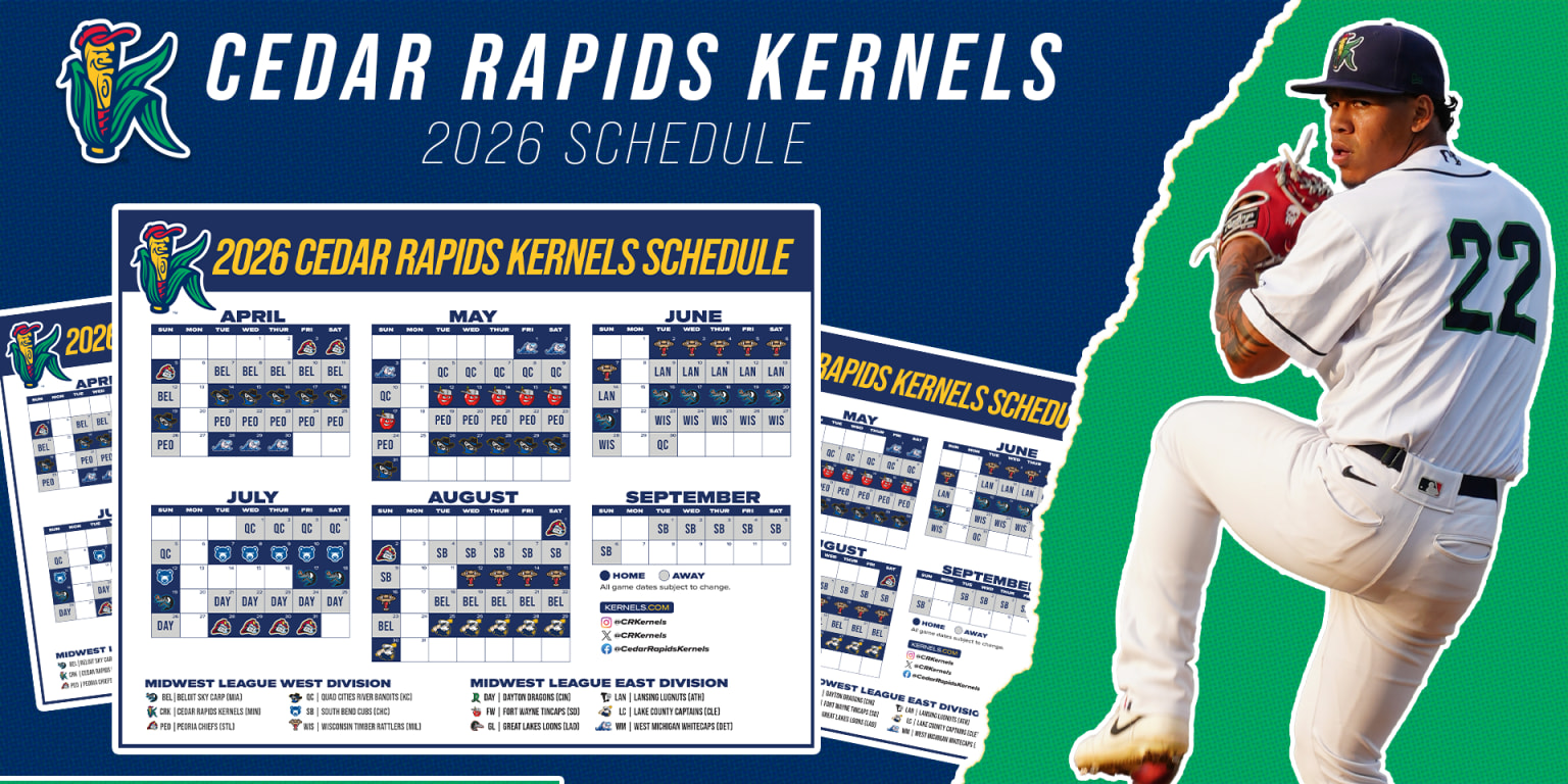 Cedar Rapids Kernels Announce 2026 Schedule | Kernels