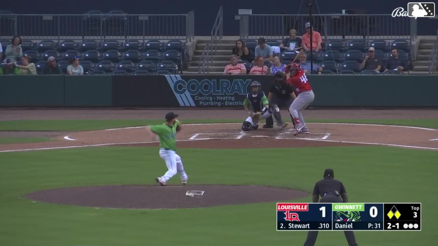 Sal Stewart's ground-rule RBI double | 08/14/2025 | Bats