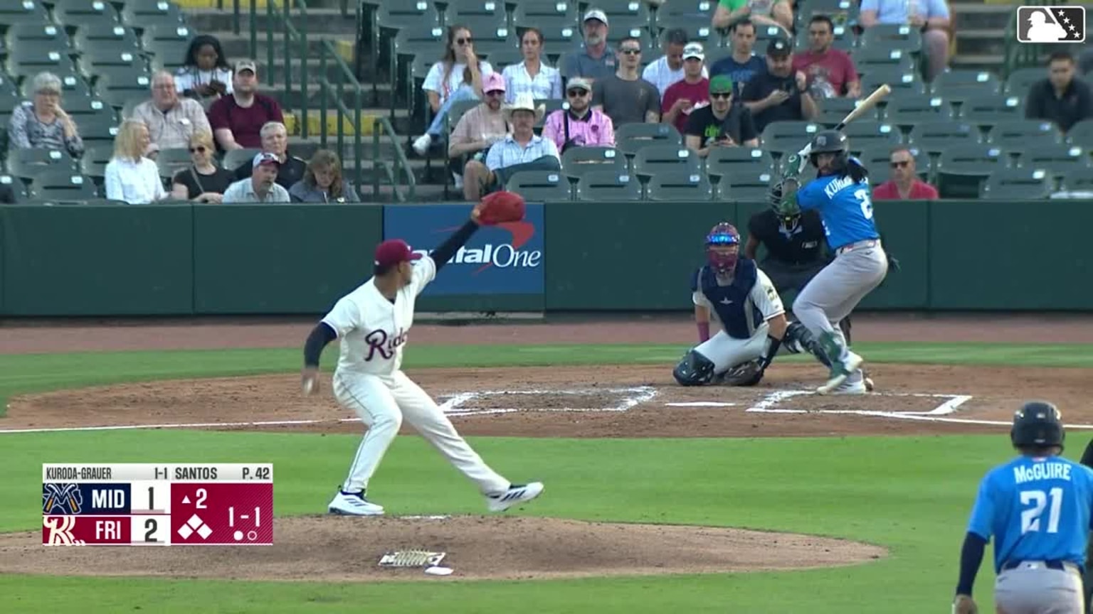 Joshua Kuroda-Grauer grounds into a double play, second baseman ...