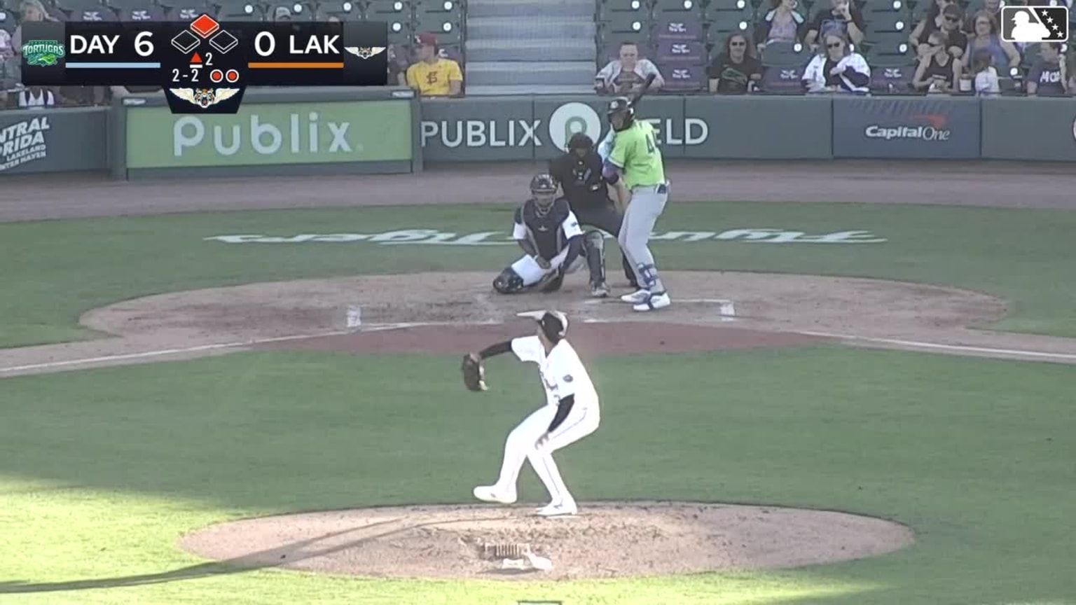 Arnaldo Lantigua triples (1) on a sharp line drive to center fielder ...