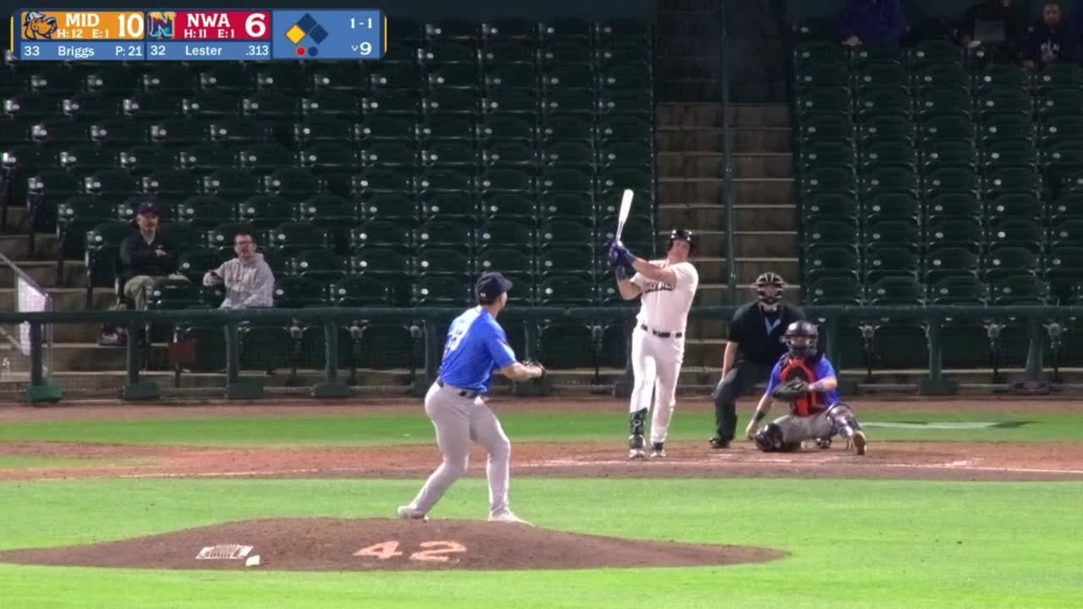 Josh Lester RBI Single in 9th | 04/17/2024 | Naturals