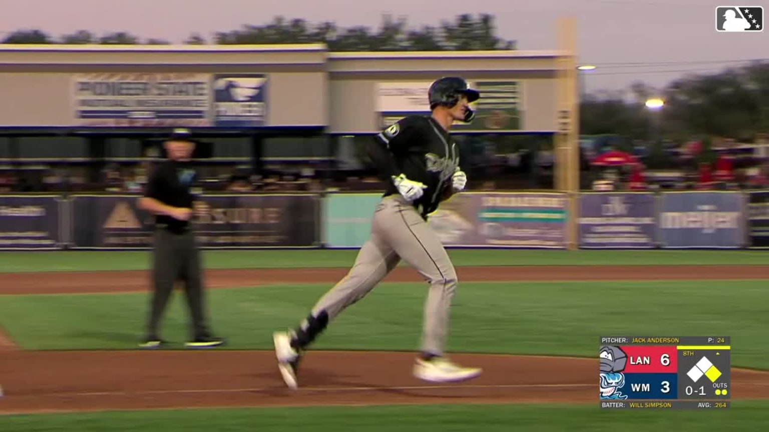 Will Simpson clubs his 12th homer of the season | 07/27/2024 | Lugnuts