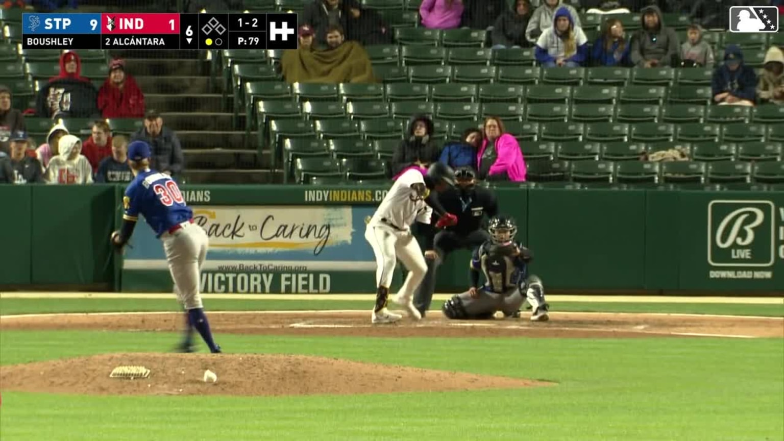 Caleb Boushley's eighth strikeout | 04/21/2024 | Saints