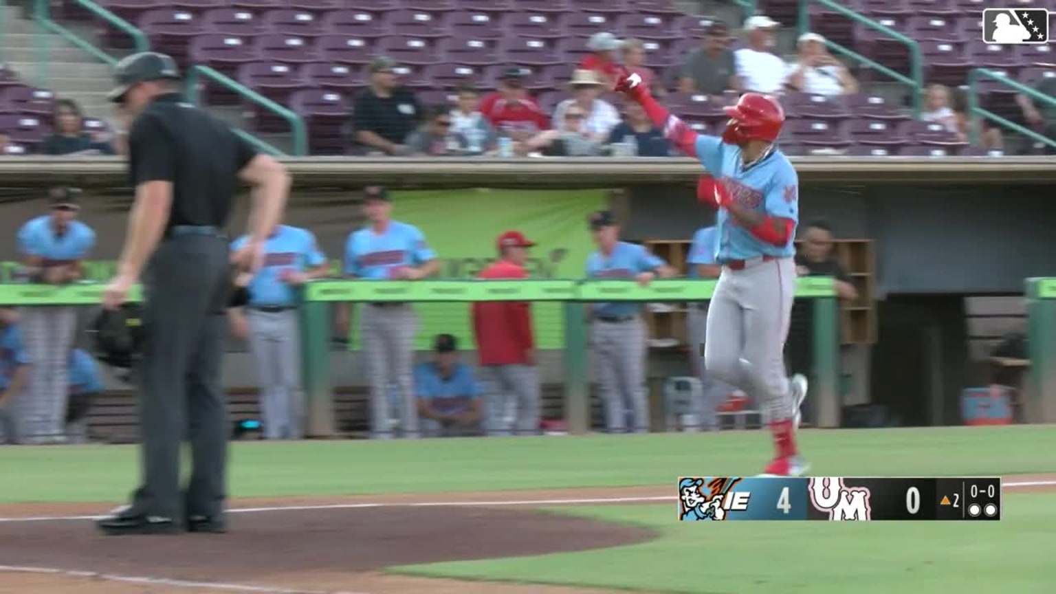 Christian Moore hits a home run | 08/03/2025 | 66ers