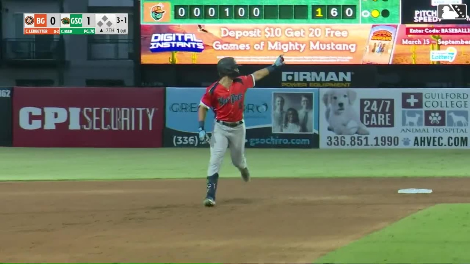 Colton Ledbetter breaks up the perfect game | 09/05/2024 | Hot Rods