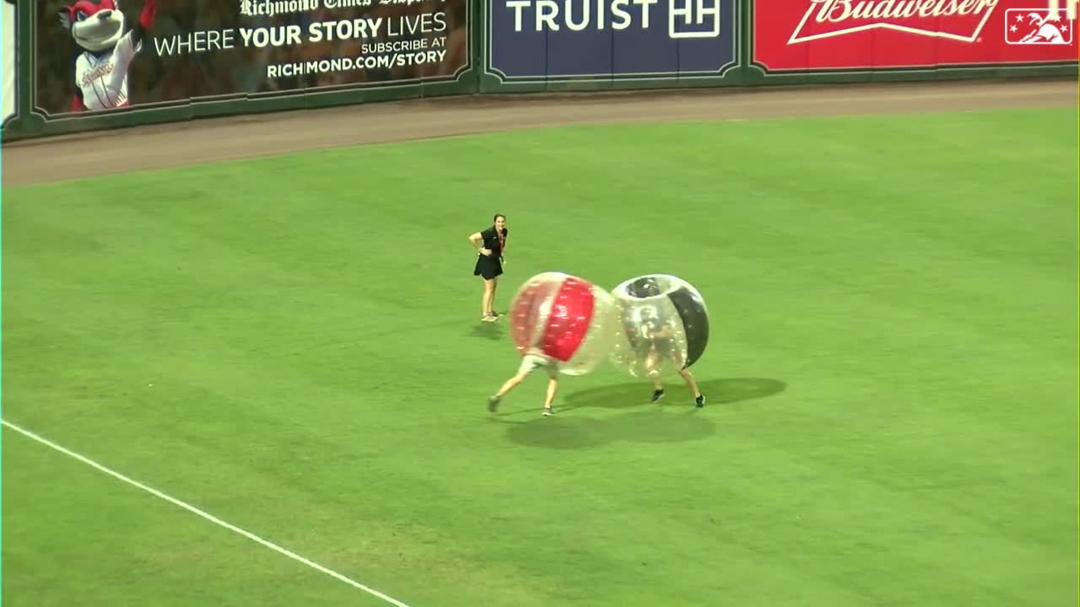 Fans have a Zorb battle | 08/19/2023 | Flying Squirrels
