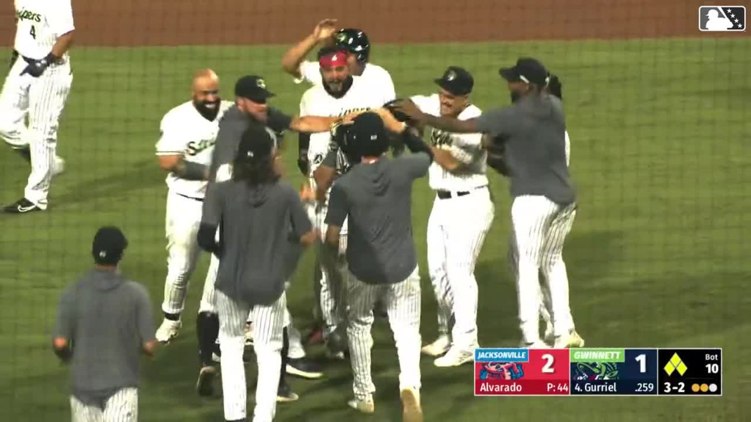 Yuli Gurriels Walk Off Two Run Single 07102024 Stripers