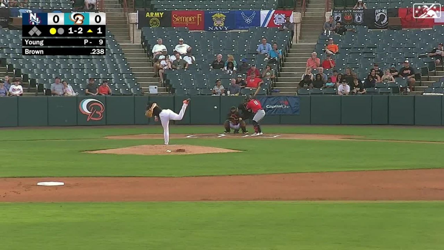 Brandon Young's first of five K's | 09/06/2023 | Baysox