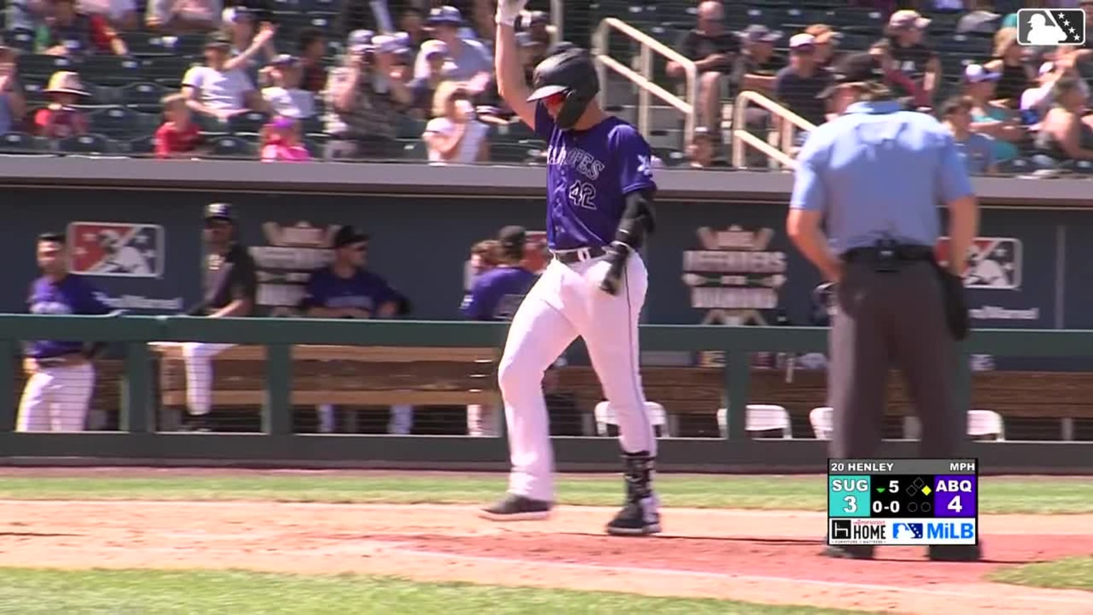 No. 12 Rockies prospect Hunter Goodman's solo homer | 04/14/2024 | MiLB.com