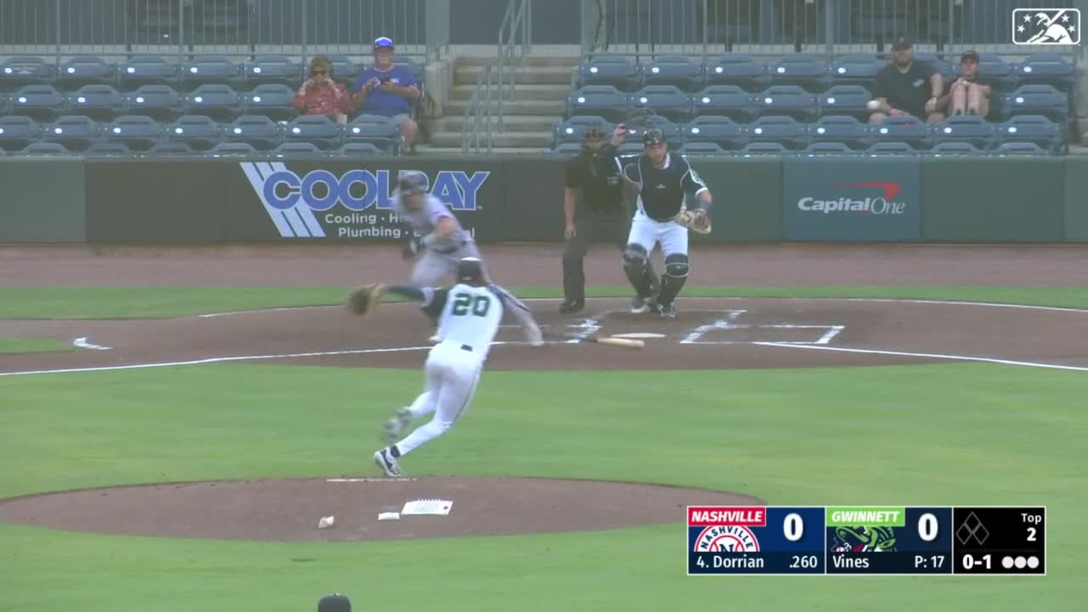 Darius Vines' barehanded play | 08/24/2023 | MiLB.com