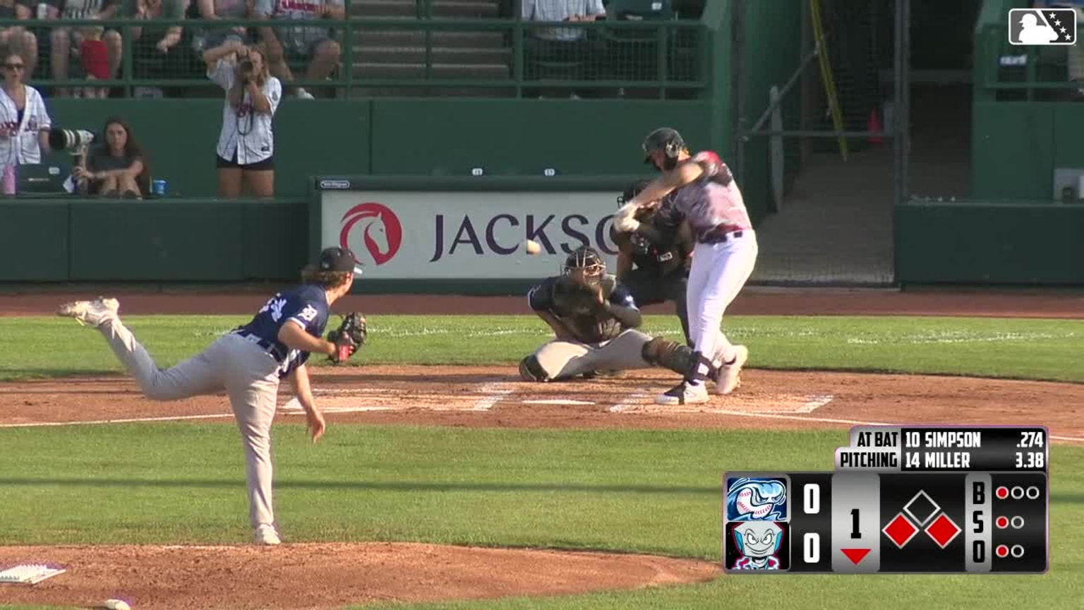 Will Simpson's 15th home run | 08/16/2024 | Lugnuts