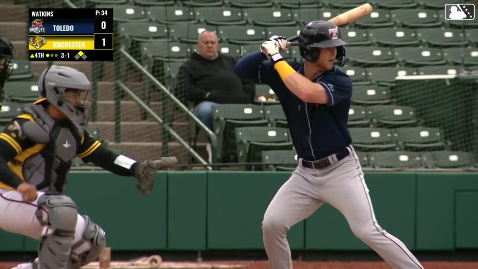 Justice Bigbie slugs his first home run of the year | 04/18/2024 | Mud Hens