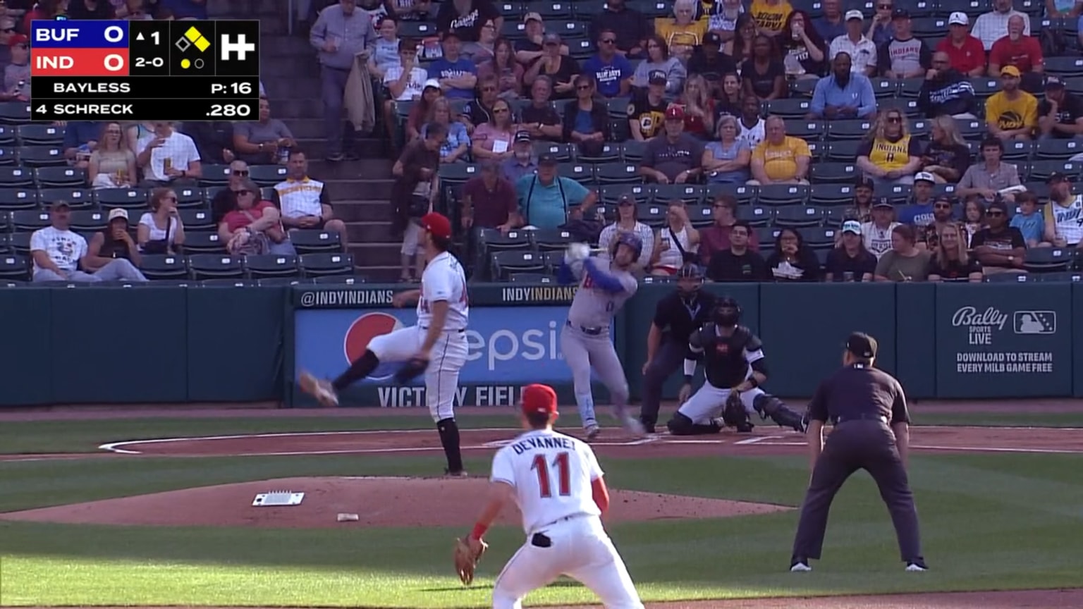 RJ Schreck hits a 3 Run home Run | 08/27/2025 | Bisons