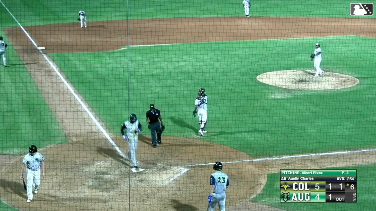 Austin Charles' two-run homer | 08/28/2024 | Fireflies