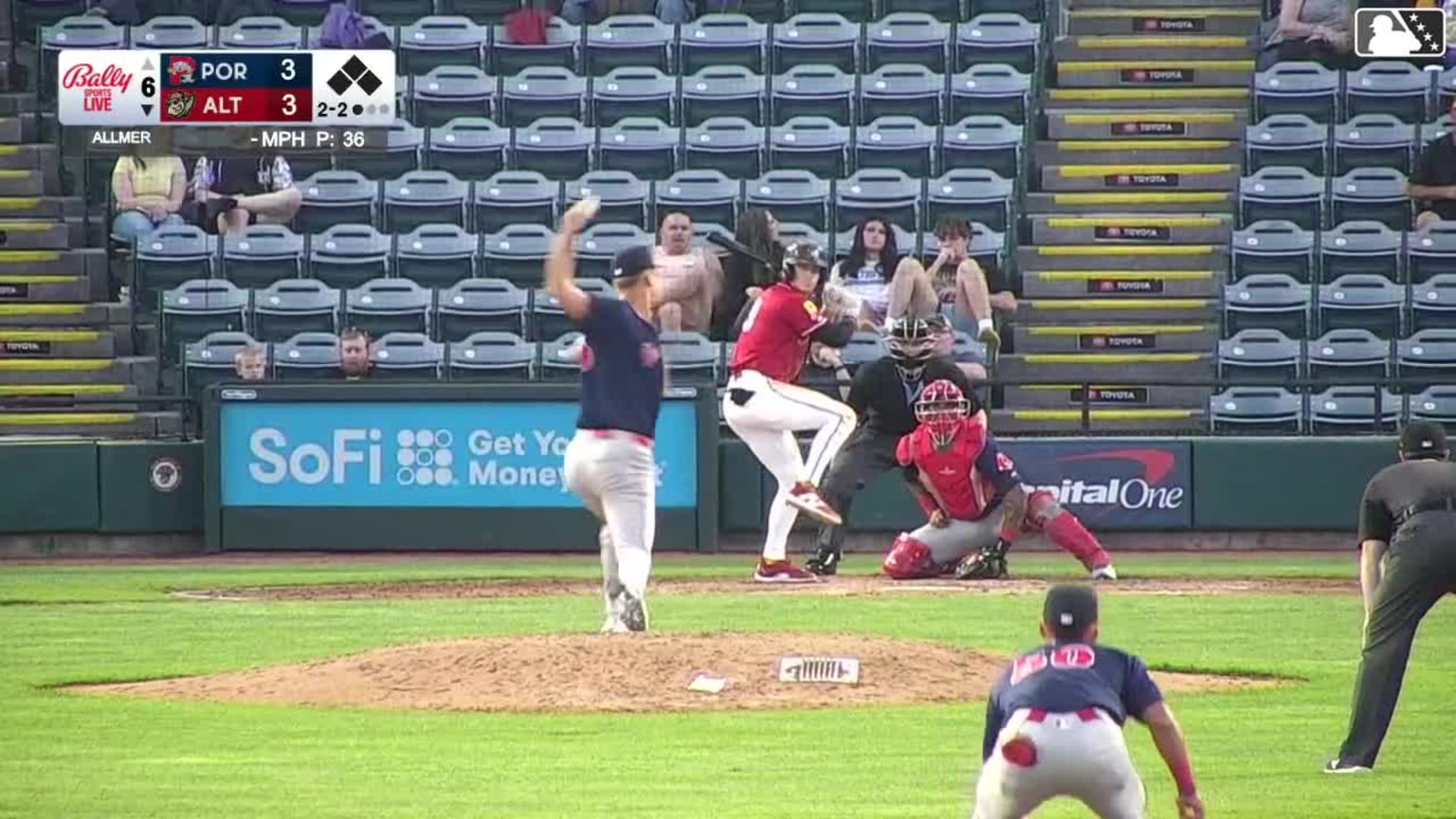 Mitch Jebb singles on a sharp line drive to left fielder Will Turner ...