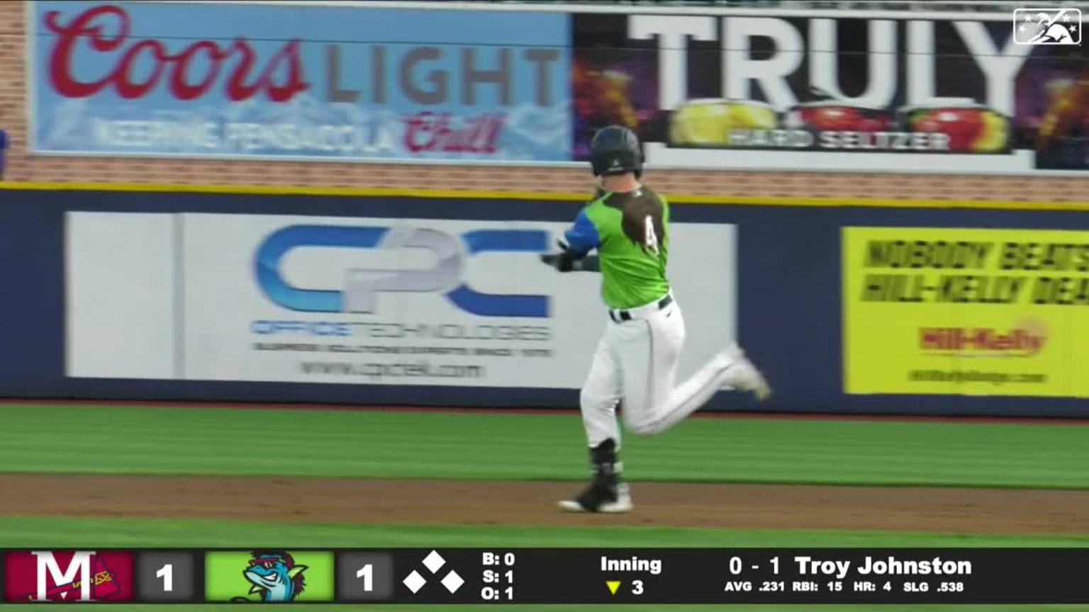 Troy Johnston's solo home run | 05/05/2023 | Blue Wahoos