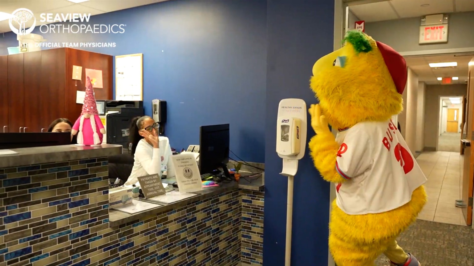 Buster Visits Seaview Orthopaedics | 03/14/2025 | BlueClaws