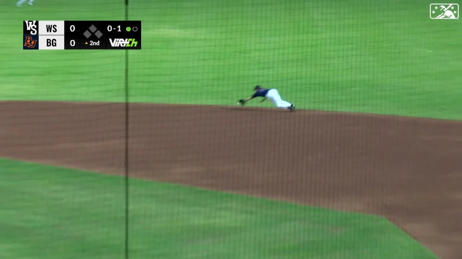 Hunter Haas' diving play | 08/27/2023 | Hot Rods