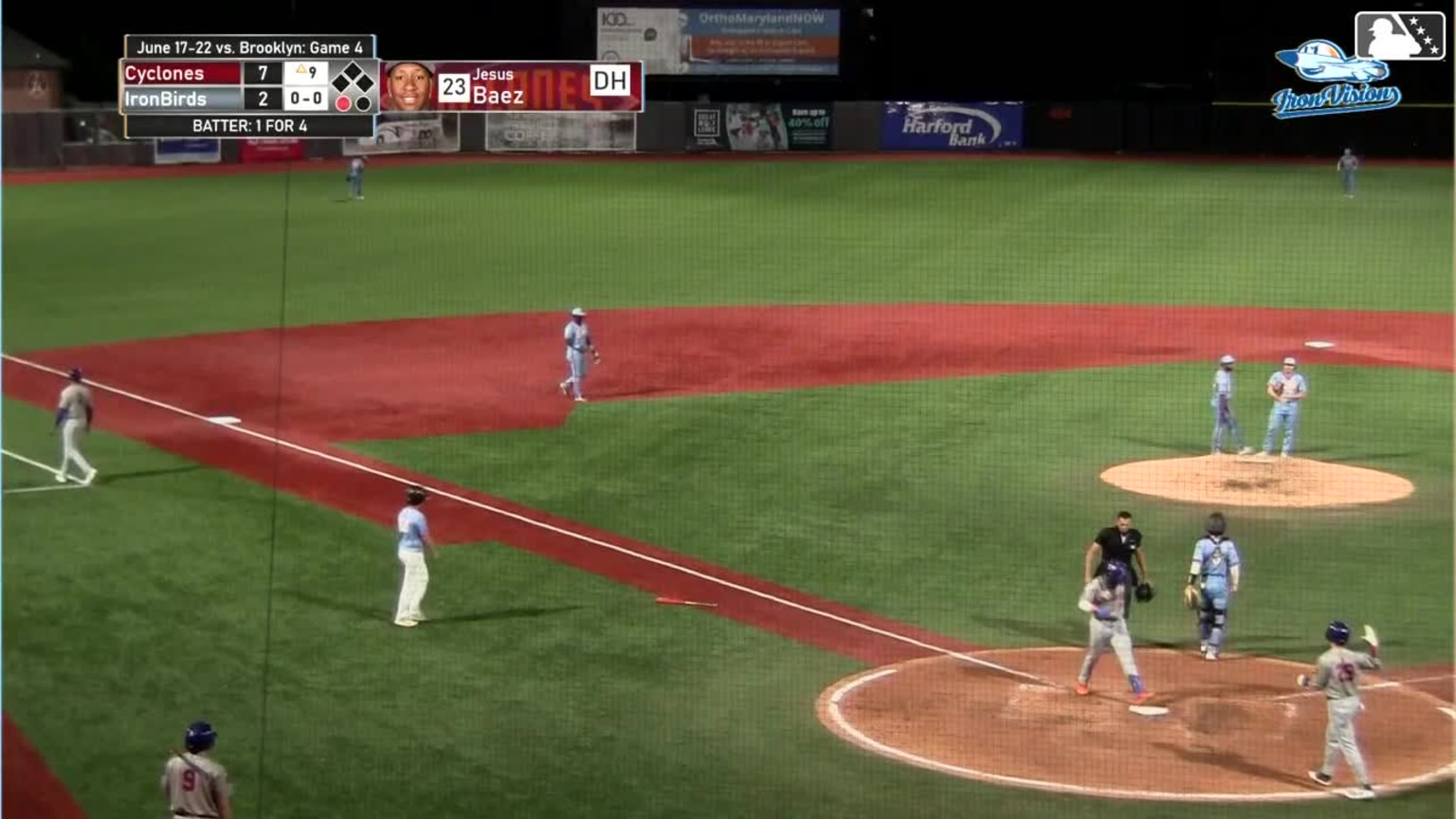 Jesus Baez's two-run home run | 06/21/2025 | Trash Pandas