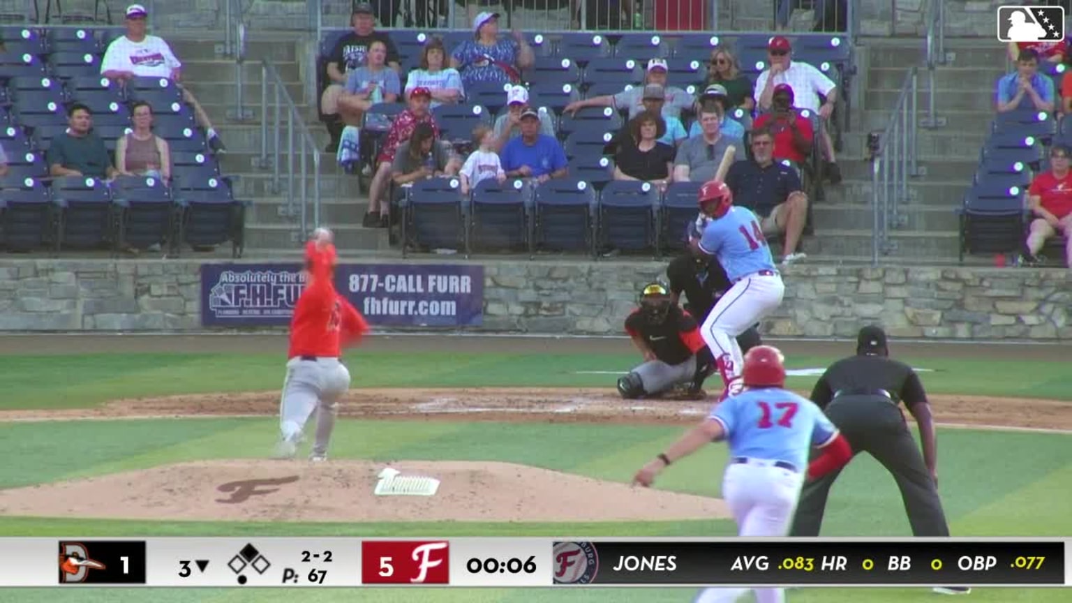 Sir Jamison Jones homers (1) on a fly ball to left center field. Jack ...