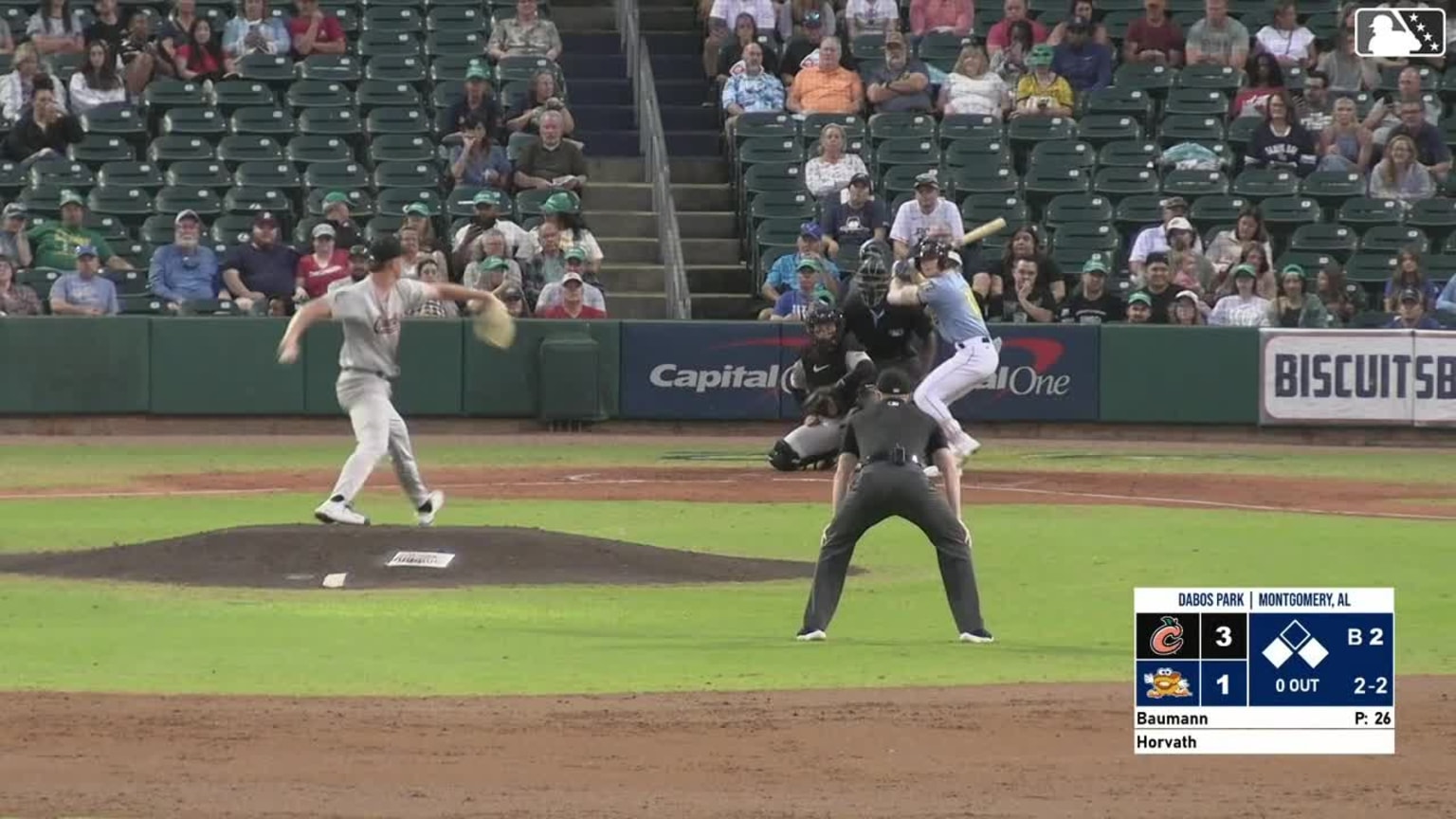 Mac Horvath grounds into a double play, shortstop Lizandro Espinoza to ...