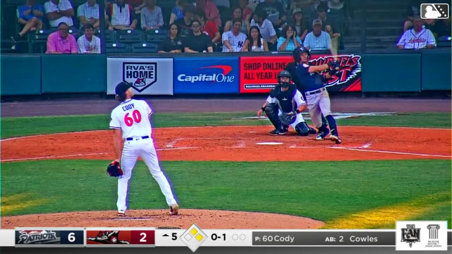 Benjamin Cowles' solo homer | 06/26/2024 | Patriots