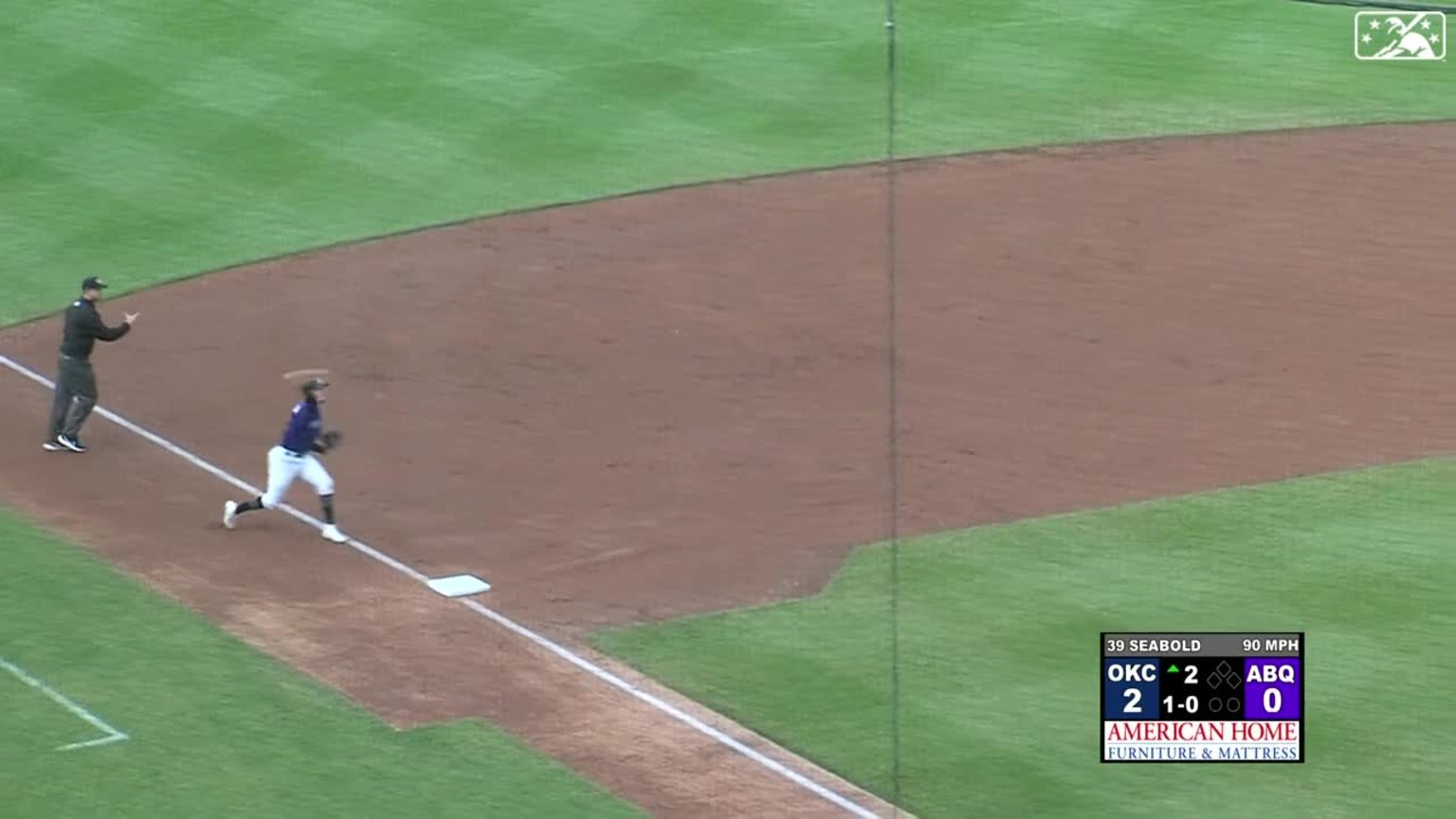 Aaron Schunk's rocket throw | 04/23/2023 | Isotopes