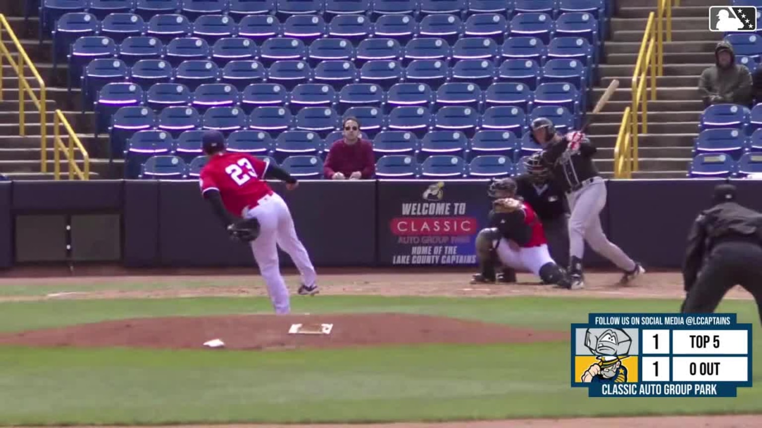 Will Simpson's second home run of the season | 04/21/2024 | Lugnuts