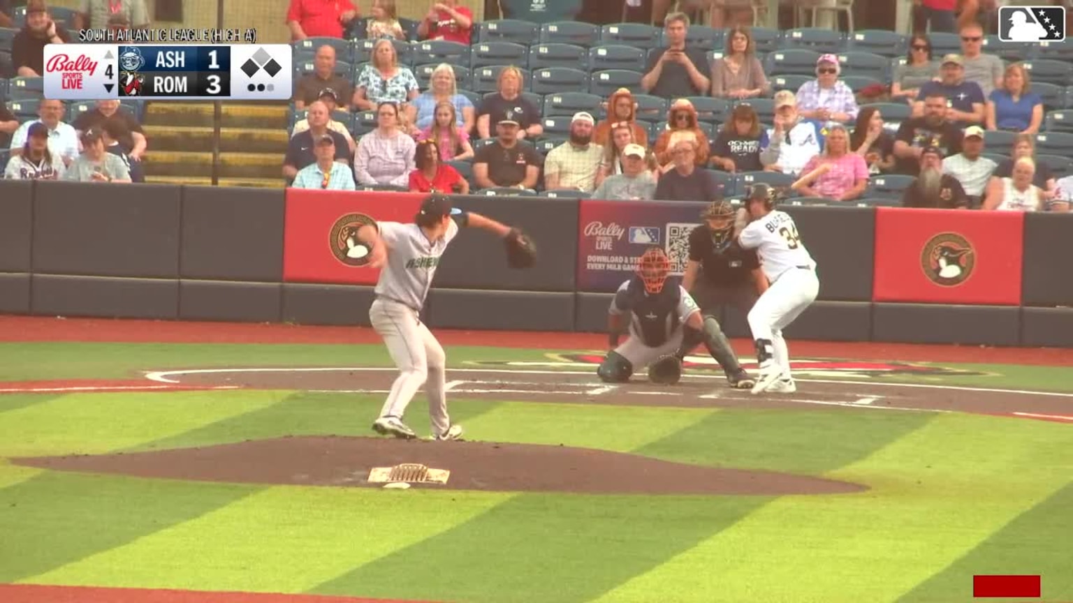 Colin Burgess singles on a ground ball to second baseman Kyle Walker ...