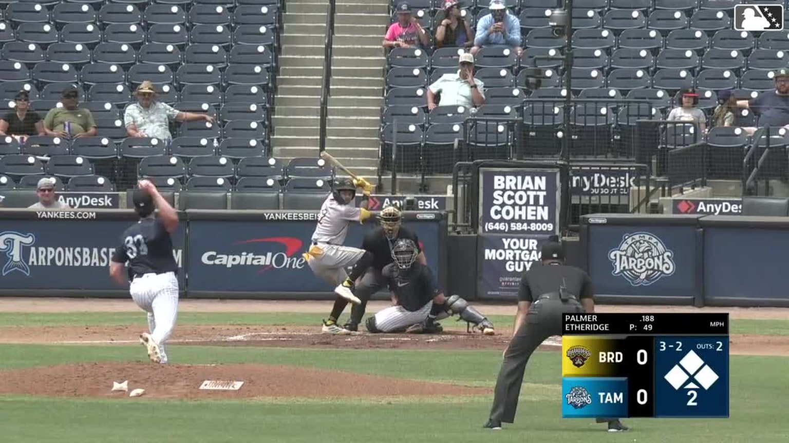 Dylan Palmer singles on a line drive to right fielder JoJo Jackson ...