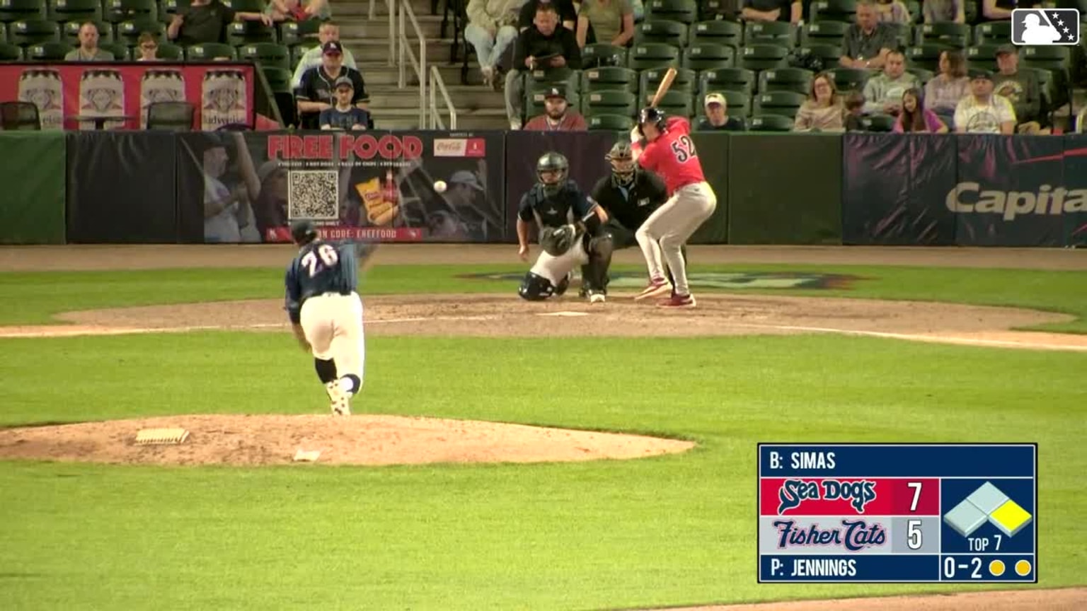 Ryan Jennings strikes out his third batter | 04/30/2025 | Fisher Cats
