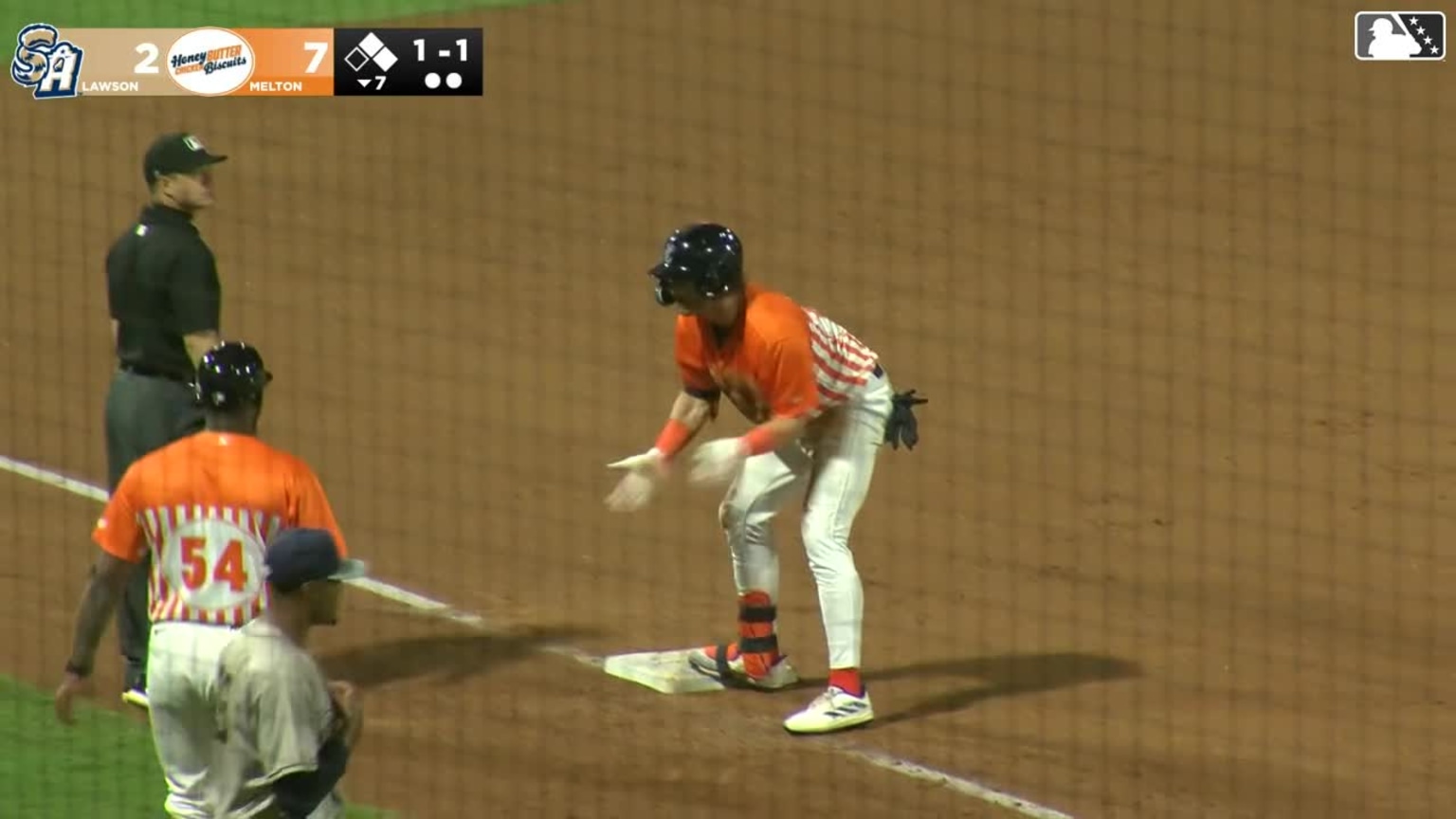 Astros prospect Jacob Melton rips a two-run triple | 04/18/2024 | Hooks