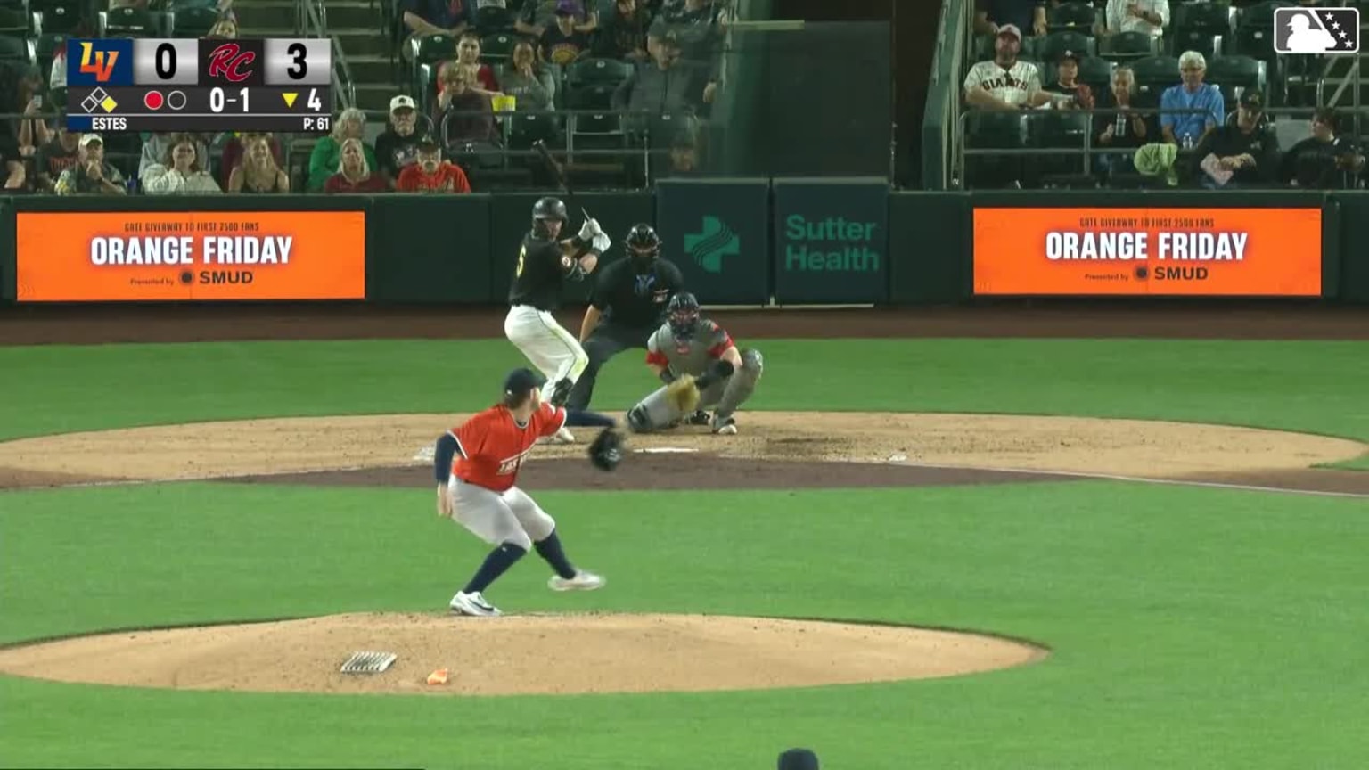 Thomas Gavello homers (2) on a fly ball to center field. Jake Holton ...