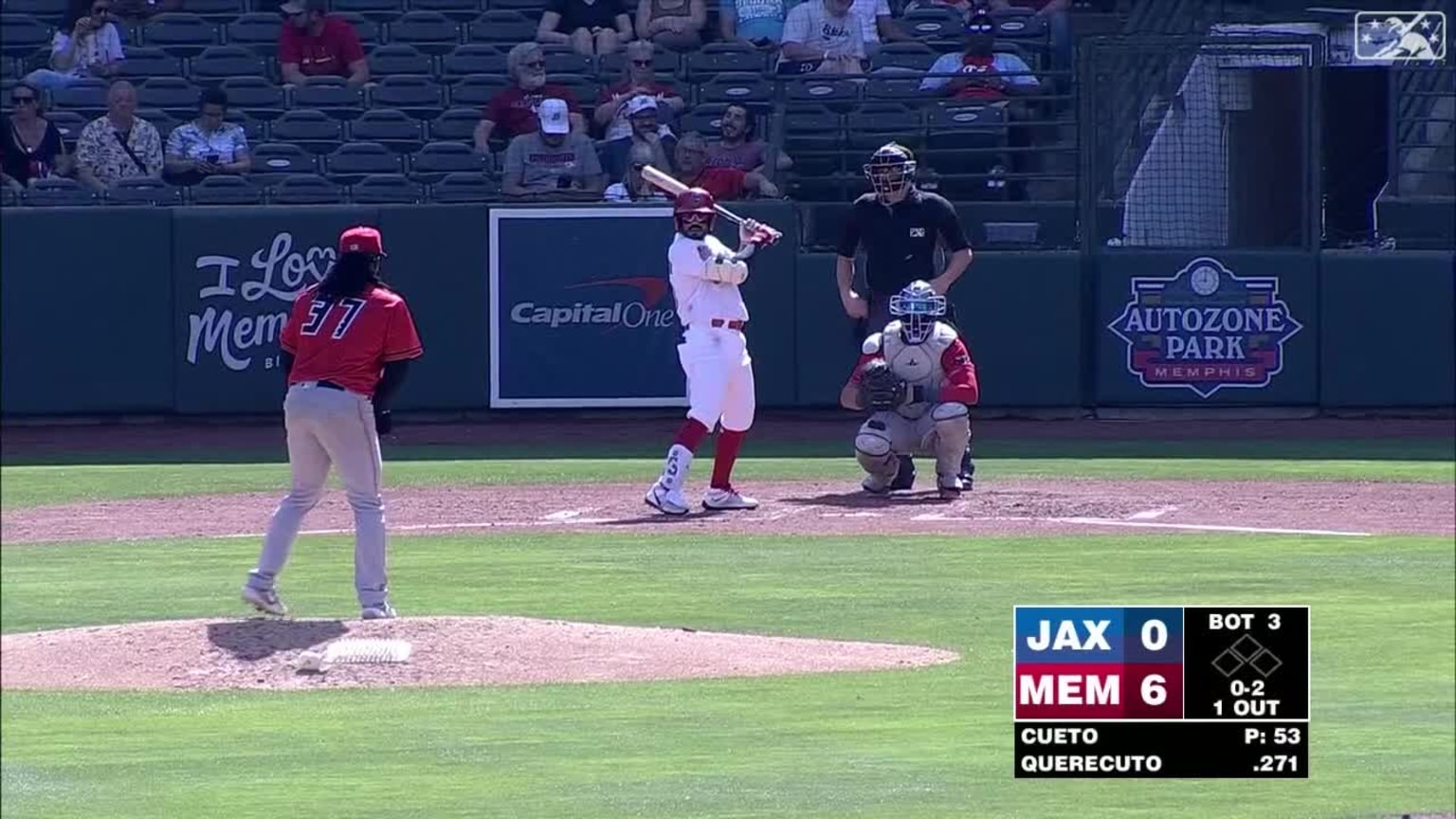 Johnny Cueto exits with injury | 05/06/2023 | Jumbo Shrimp