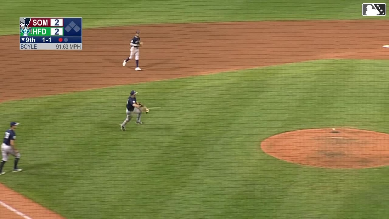 Max Burt makes a running barehanded stop | 08/18/2024 | Patriots