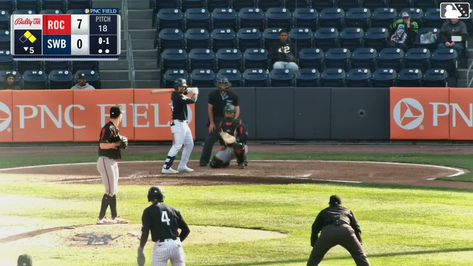 Seth Shuman In play, run(s) to Jasson Domínguez | 04/26/2026 | MiLB.com