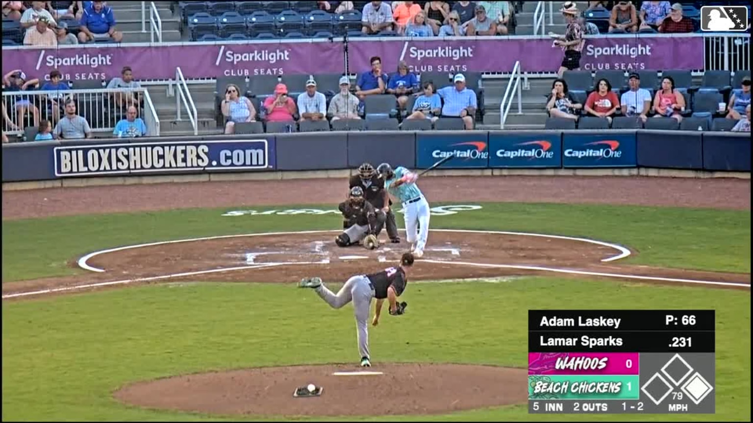 Adam Laskey's sixth strikeout | 06/26/2024 | Blue Wahoos