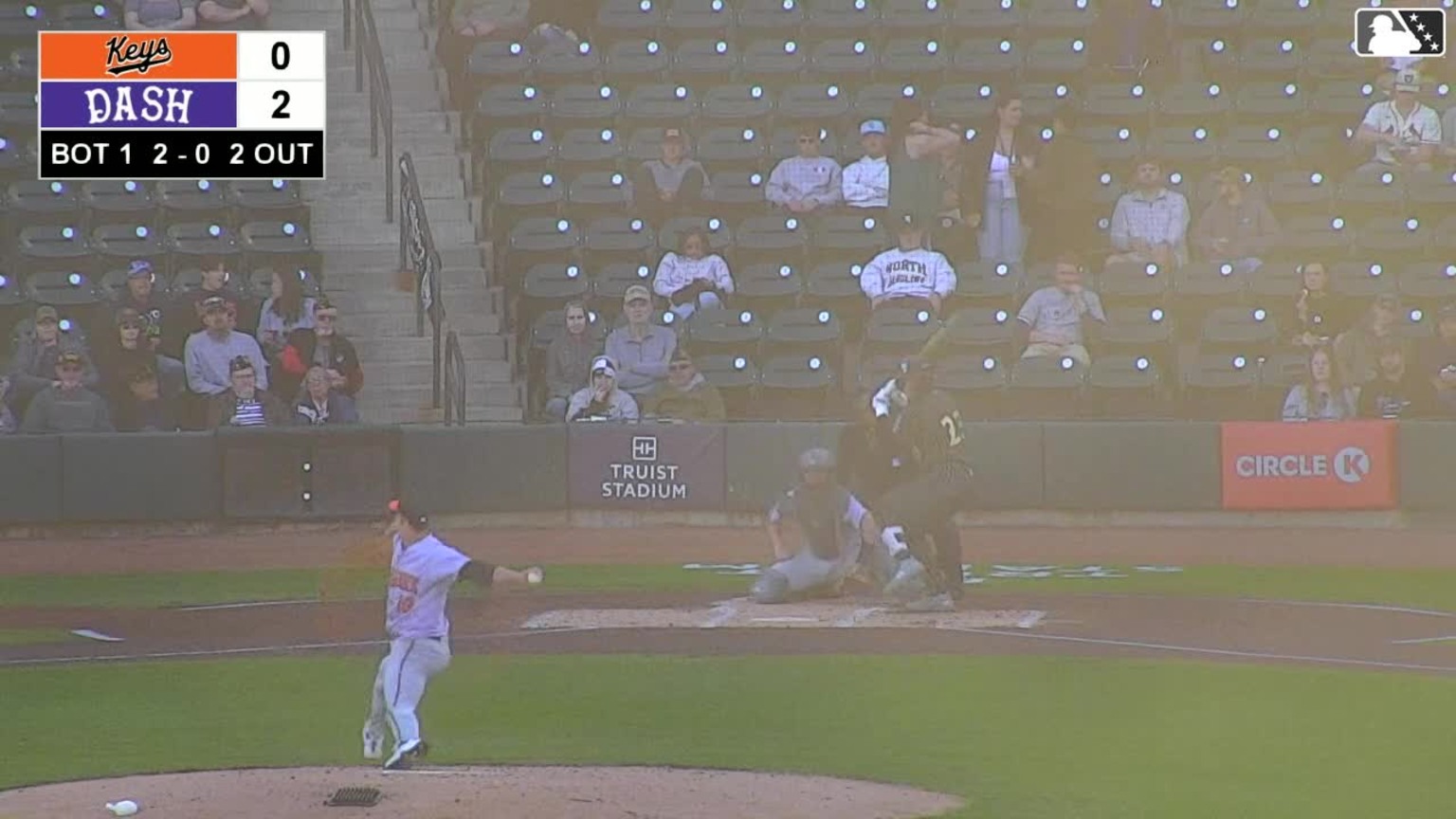 Jacob Burke doubles (1) on a fly ball to right fielder Braylin Tavera ...
