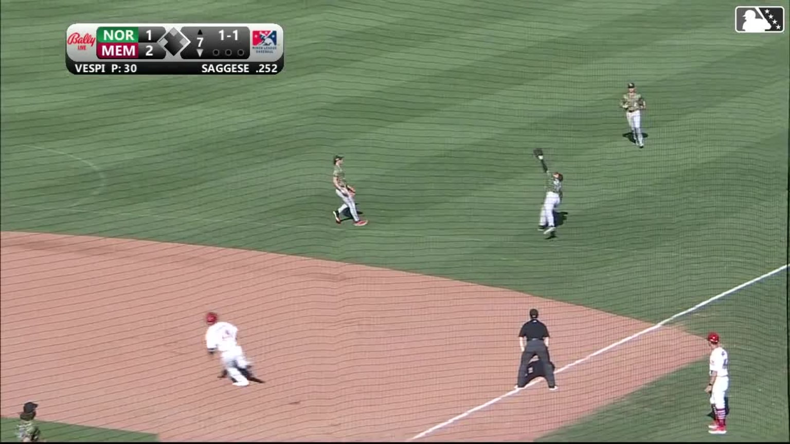Coby Mayo's incredible catch at first base | 05/11/2024 | MiLB.com