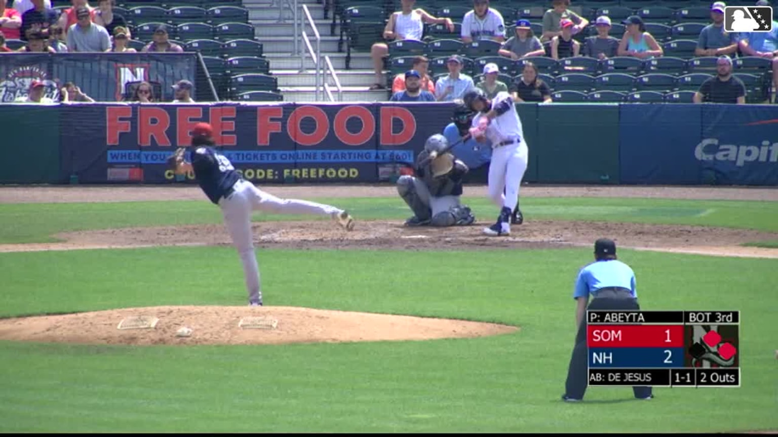 Alex De Jesus' 3rd homer of the season | 05/26/2024 | Fisher Cats