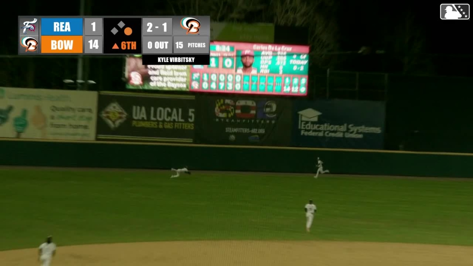 John Rhodes' diving catch | 04/07/2024 | Baysox
